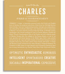 Charles Personalized Name Meaning Art Prints – Name Stories