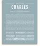Charles Personalized Name Meaning Art Prints – Name Stories