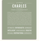 Charles Personalized Name Meaning Art Prints – Name Stories