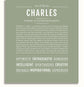 Charles Personalized Name Meaning Art Prints – Name Stories