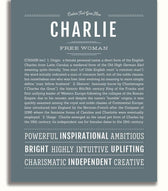 Charlie (female) | Name Art Print – Name Stories