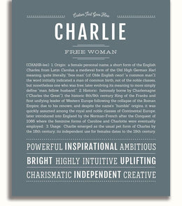 Charlie (female) | Name Art Print – Name Stories