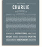 Charlie Personalized Name Meaning Art Prints – Name Stories