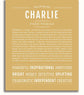 Charlie Personalized Name Meaning Art Prints – Name Stories