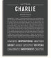 Charlie (male) | Name Art Print – Name Stories
