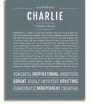 Charlie (male) | Name Art Print – Name Stories