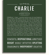 Charlie (male) | Name Art Print – Name Stories