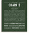 Charlie Personalized Name Meaning Art Prints – Name Stories