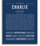 Charlie (male) | Name Art Print – Name Stories
