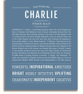 Charlie (male) | Name Art Print – Name Stories
