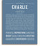 Charlie Personalized Name Meaning Art Prints – Name Stories
