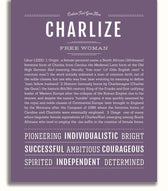 Charlize | Name Art Print – Name Stories