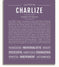 Charlize | Name Art Print – Name Stories