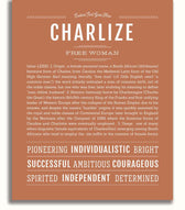 Charlize Personalized Name Meaning Art Prints – Name Stories