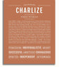 Charlize | Name Art Print – Name Stories