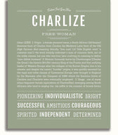 Charlize | Name Art Print – Name Stories