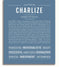 Charlize | Name Art Print – Name Stories