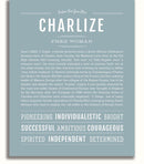 Charlize | Name Art Print – Name Stories
