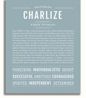 Charlize | Name Art Print – Name Stories