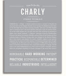 Charly Personalized Name Meaning Art Prints – Name Stories