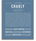 Charly (female) | Name Art Print – Name Stories