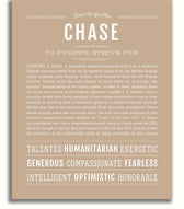 Chase Personalized Name Meaning Art Prints – Name Stories