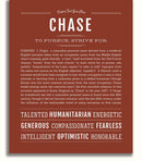 Chase Personalized Name Meaning Art Prints – Name Stories