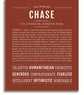 Chase Personalized Name Meaning Art Prints – Name Stories