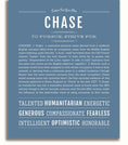 Chase Personalized Name Meaning Art Prints – Name Stories