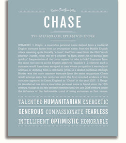 Chase Personalized Name Meaning Art Prints – Name Stories