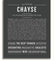 Chayse (male) | Name Art Print – Name Stories