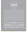 Chaz | Name Art Print – Name Stories
