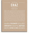 Chaz | Name Art Print – Name Stories