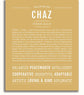 Chaz | Name Art Print – Name Stories