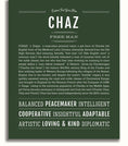 Chaz | Name Art Print – Name Stories