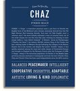 Chaz | Name Art Print – Name Stories