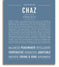 Chaz | Name Art Print – Name Stories