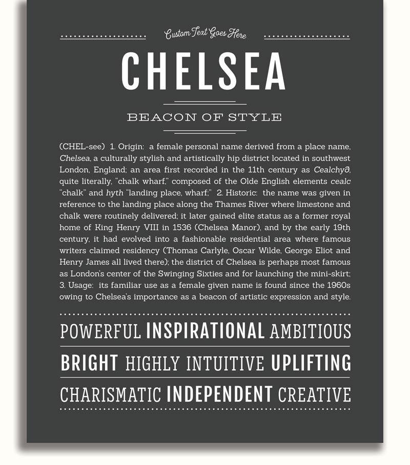 Chelsea | Name Art Print – Name Stories