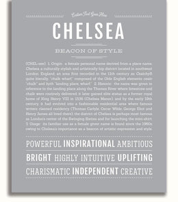 Chelsea | Name Art Print – Name Stories