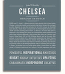 Chelsea | Name Art Print – Name Stories