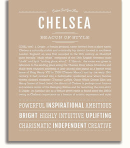 Chelsea | Name Art Print – Name Stories