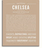 Chelsea Personalized Name Meaning Art Prints – Name Stories