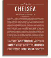 Chelsea | Name Art Print – Name Stories