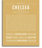 Chelsea Personalized Name Meaning Art Prints – Name Stories
