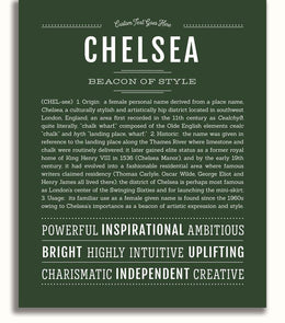 Chelsea | Name Art Print – Name Stories
