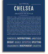 Chelsea | Name Art Print – Name Stories