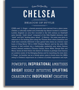 Chelsea | Name Art Print – Name Stories