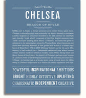 Chelsea | Name Art Print – Name Stories