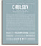 Chelsey Personalized Name Meaning Art Prints – Name Stories