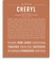 Cheryl Personalized Name Meaning Art Prints – Name Stories